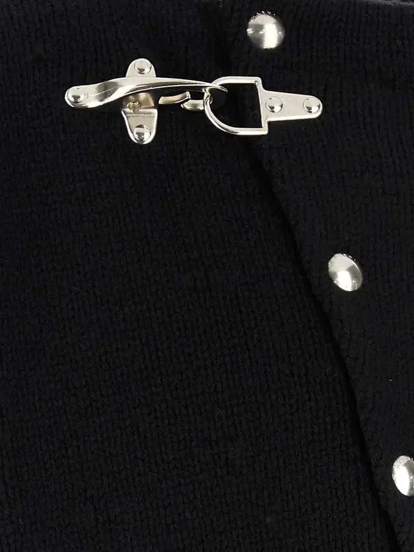 Marni Virgin Wool And Cashmere Crewneck Sweater With Toggle Fastening