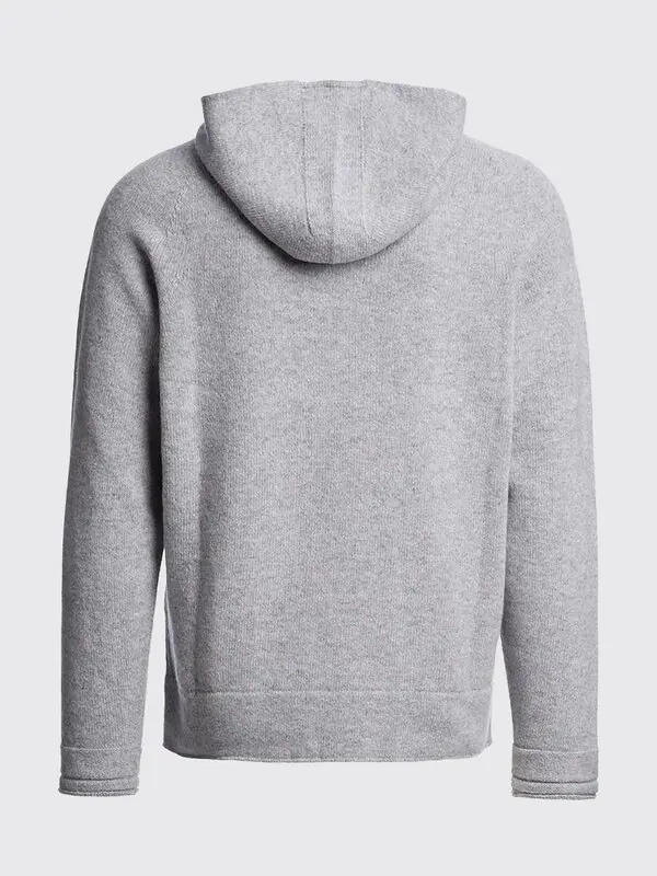 PARAJUMPERS Pure Virgin Wool Knit Hoodie With Long Sleeves - Grey