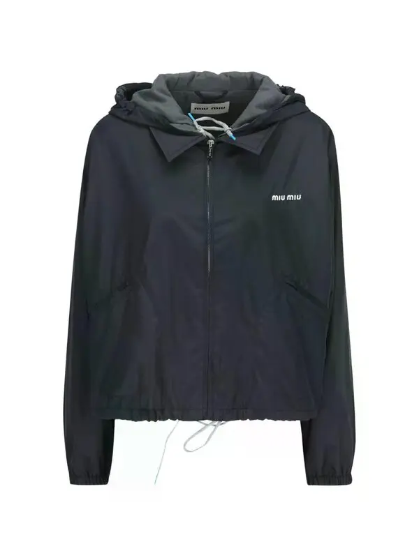 Miu Miu Logo-print Hooded Jacket