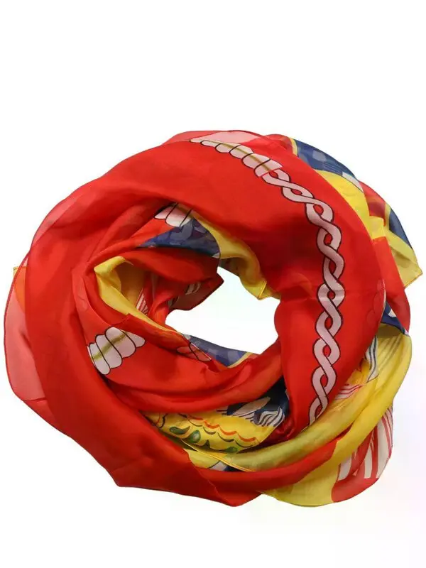 Dolce & Gabbana Multicolor Silk Printed Square Foulard Scarf
