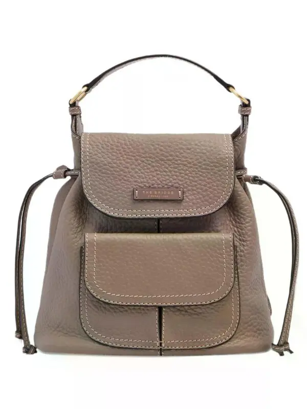 THE BRIDGE Pebbled Leather Backpack