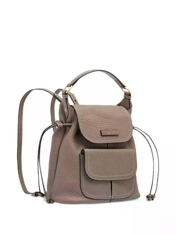 THE BRIDGE Pebbled Leather Backpack