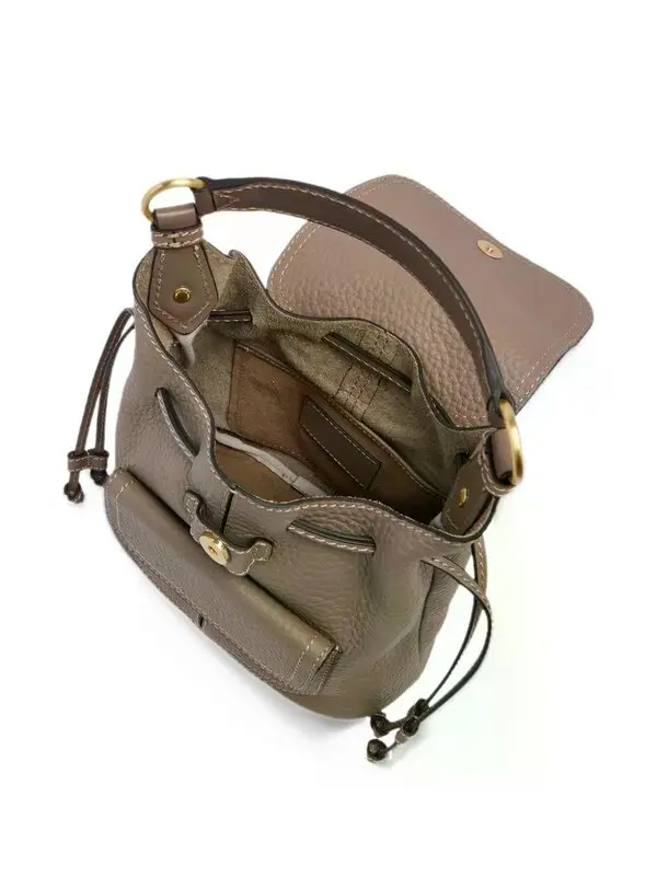 THE BRIDGE Pebbled Leather Backpack