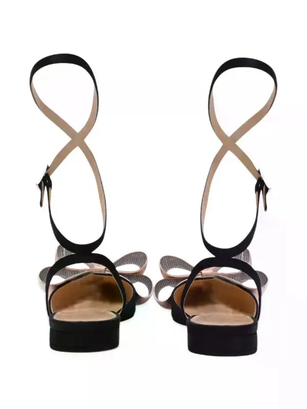 Mach & Mach Le Cadeau Wrap-strap Ballet Flats