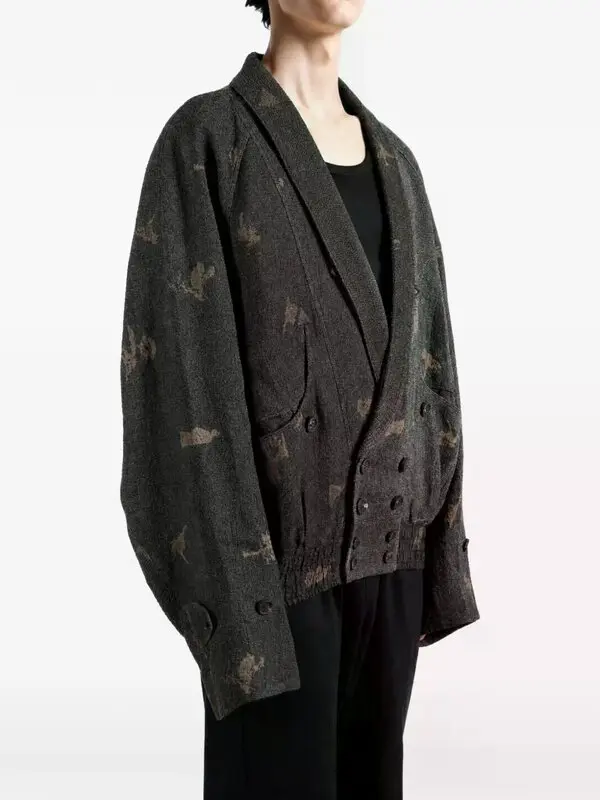 ZIGGY CHEN Jacquard-knit Double-breasted Jacket