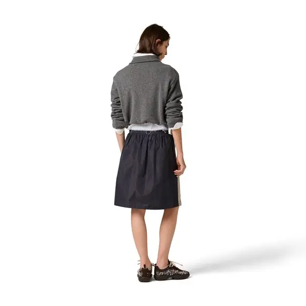 Miu Miu Technical Silk Skirt