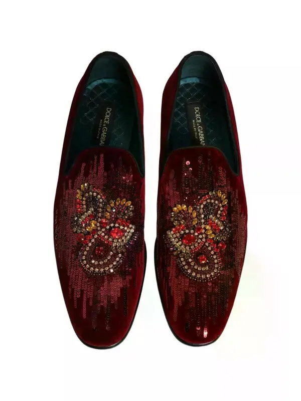 Dolce & Gabbana Crystal-embellished Loafers