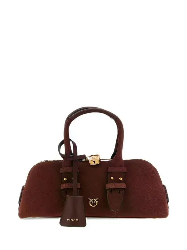 Pinko Love Birds Suede Tote Bag