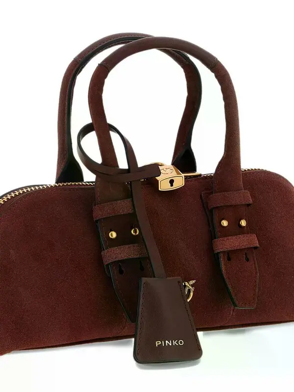 Pinko Love Birds Suede Tote Bag