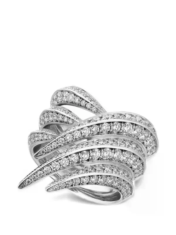 SHAUN LEANE Sabre Embellished Diamond Ring - Silver