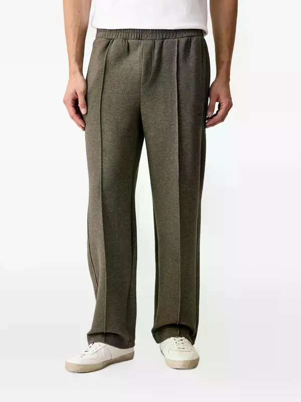 Guess Logo-embroidered Pintuck-detail Track Pants