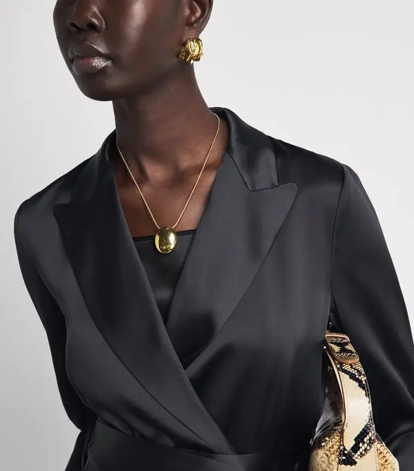 JOSEPH Silk Satin Archer Jacket