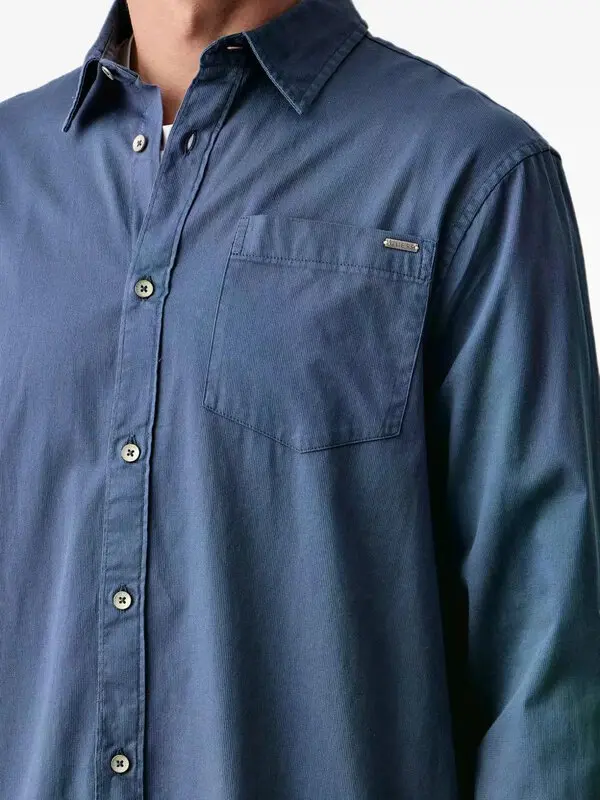 Guess Logo-plaque Chest-pocket Shirt