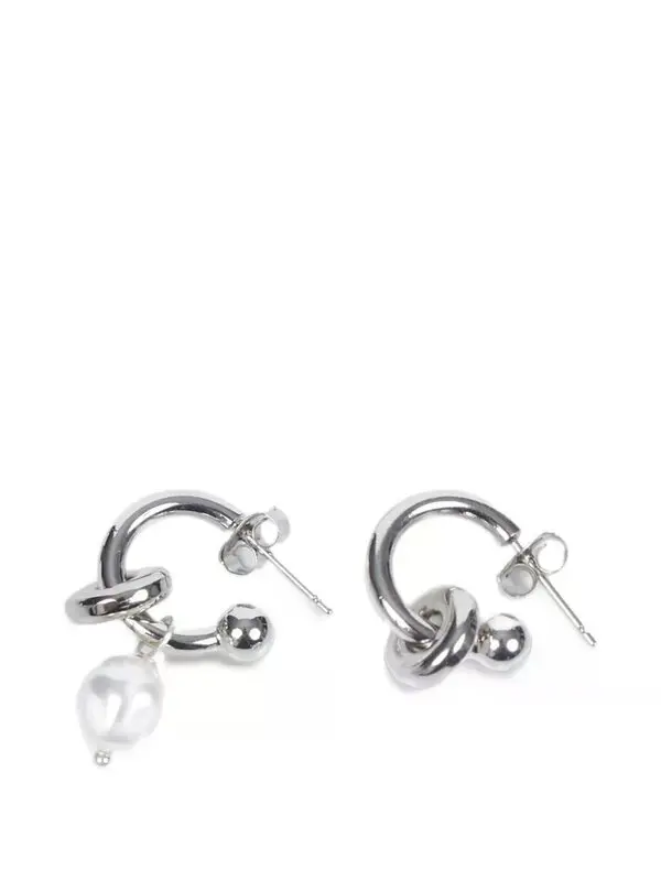 JUSTINE CLENQUET Ethan Pearl Hoop Earrings