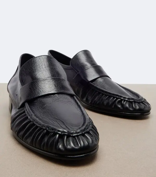 THE ROW Soft Eel Leather Loafers