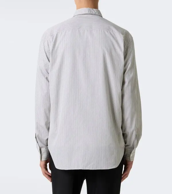 THE ROW Uday Striped Cotton Poplin Shirt