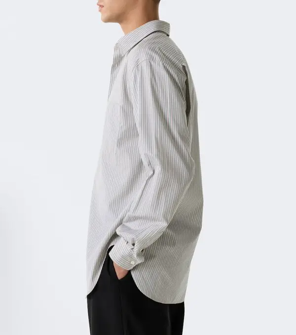 THE ROW Uday Striped Cotton Poplin Shirt