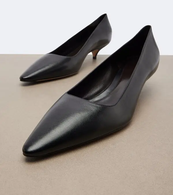 THE ROW Liisa Leather Pumps