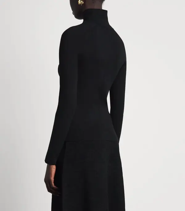 JOSEPH Silk-blend High-neck Lola Top