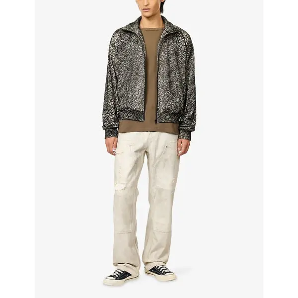 BASKETCASE Panther Print Woven Track Jacket
