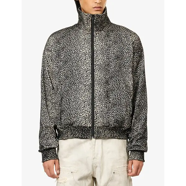 BASKETCASE Panther Print Woven Track Jacket