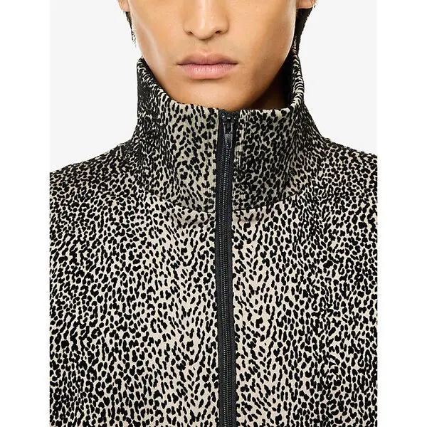 BASKETCASE Panther Print Woven Track Jacket
