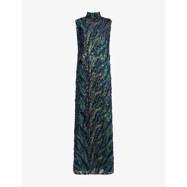 TALLER MARMO Disco-dragon Embellished Woven Maxi Dress