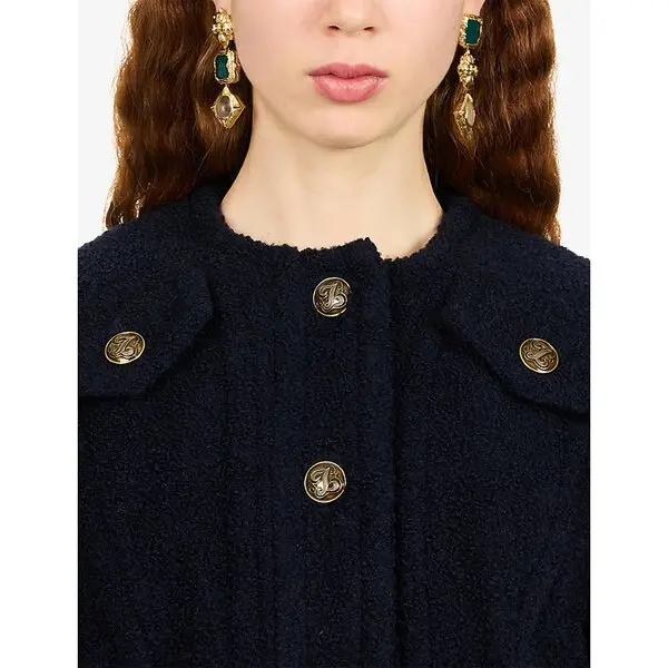 Zimmermann Clash Boucle Wool And Alpaca Blend Peplum Jacket