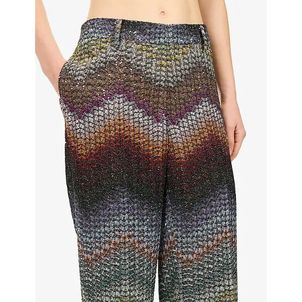 Missoni Embellished Straight-leg Knitted Trousers