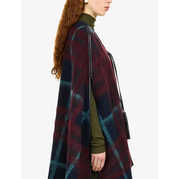 Burberry St Eden Tassel Trim Wool And Alpaca Blend Cape
