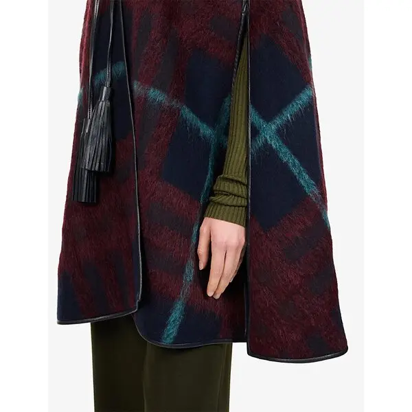 Burberry St Eden Tassel Trim Wool And Alpaca Blend Cape