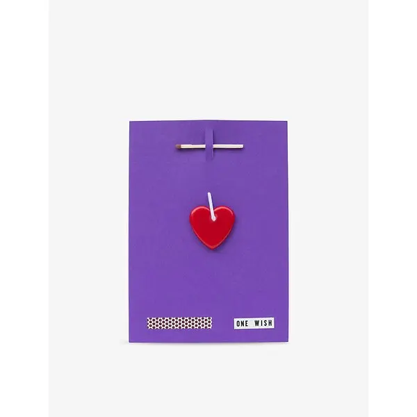WISH CARDS Single Heart Wish Card - Multi-coloured