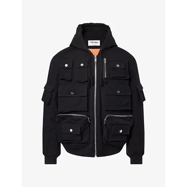 AWGE Multi Pocket Hunter Cotton-blend Bomber Jacket