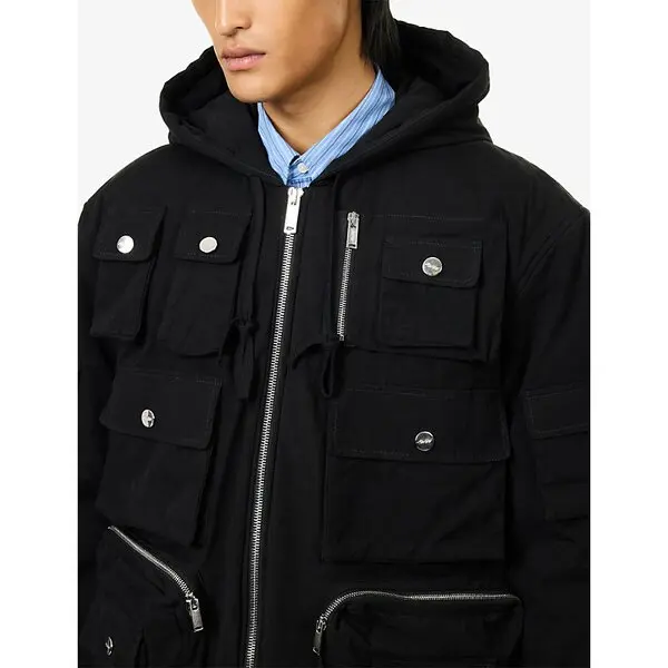 AWGE Multi Pocket Hunter Cotton-blend Bomber Jacket