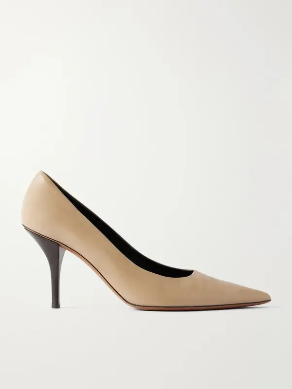 THE ROW Rita 85 Leather Pumps