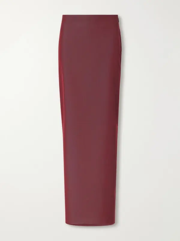 THE ROW Gurio Asymmetric Wool-twill Maxi Skirt