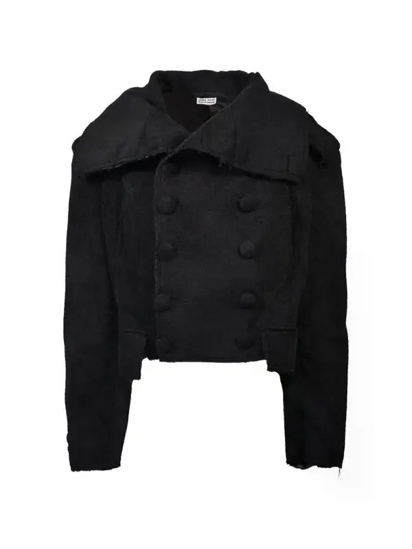 GREG ROSS Cropped Oversized Peacoat