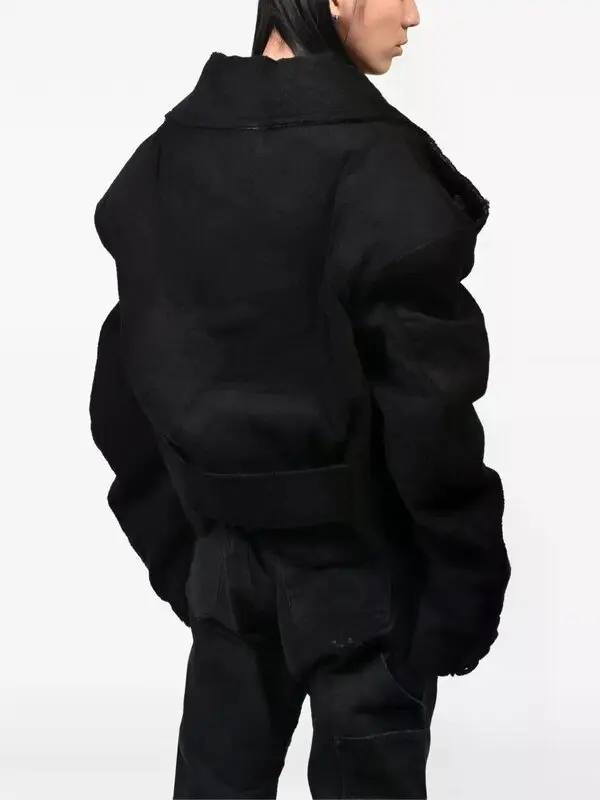 GREG ROSS Cropped Oversized Peacoat