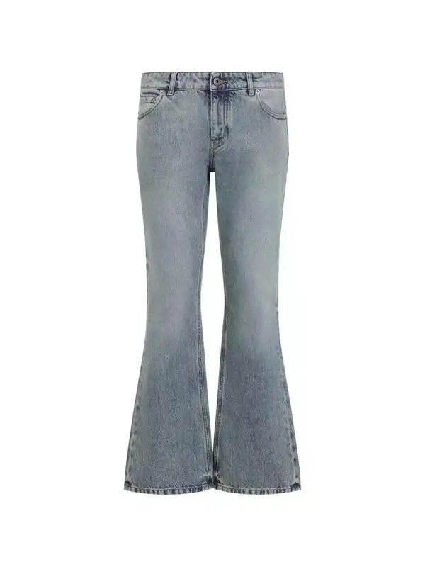 Miu Miu Logo-embroidered Flared Jeans