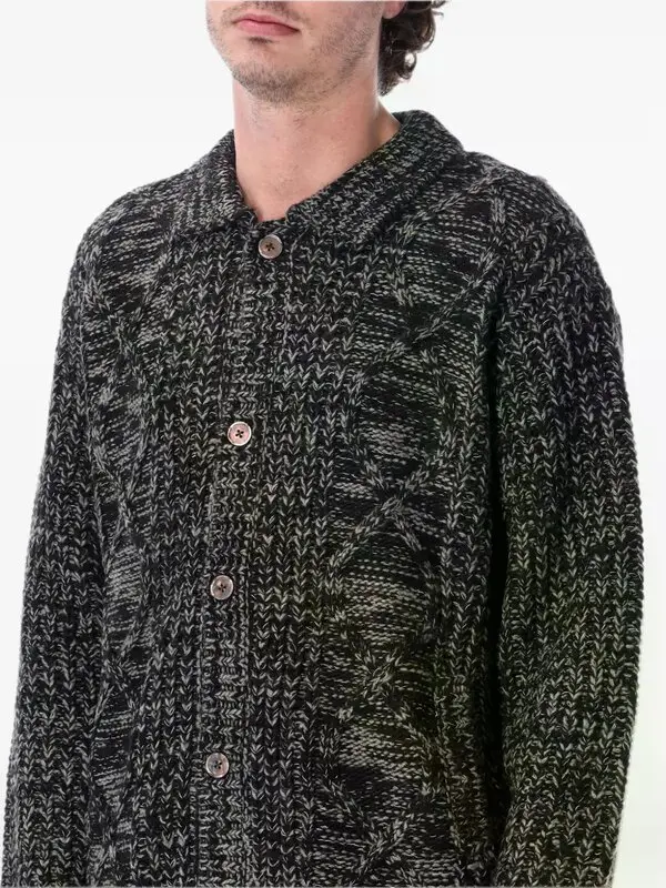 Obey Isar Cable-knit Button-up Cardigan