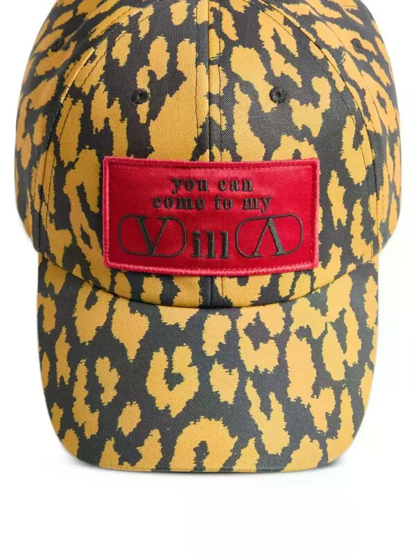 Valentino Garavani Myvilla Cotton Baseball Cap With Spotted Print