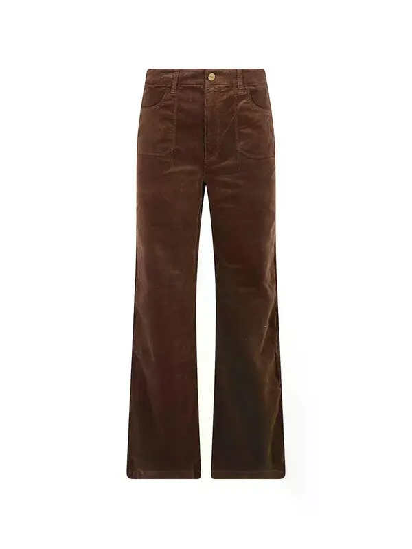 Paige Anessa Corduroy Wide-leg Jeans - Brown