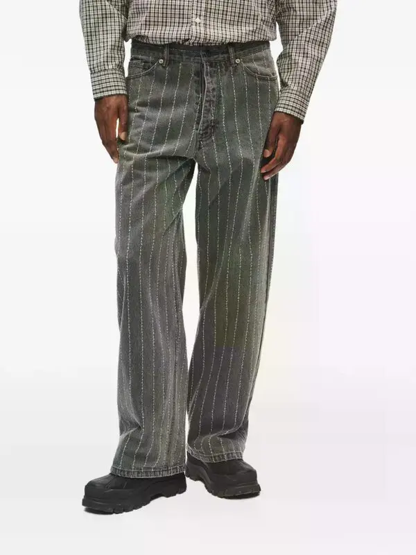 Wood Wood Wwtype 3 Pinstripe-pattern Jeans