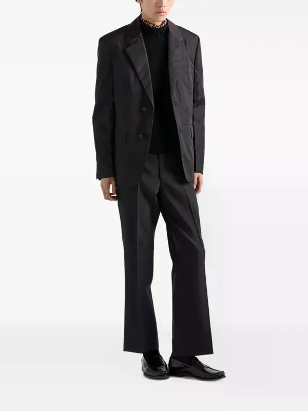 Prada Ribbed-detail Turtleneck Sweater