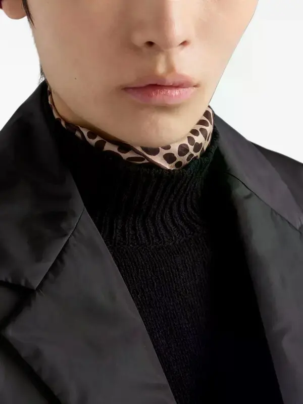 Prada Ribbed-detail Turtleneck Sweater