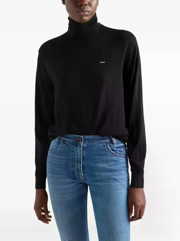Prada Logo-detail Turtleneck Sweater