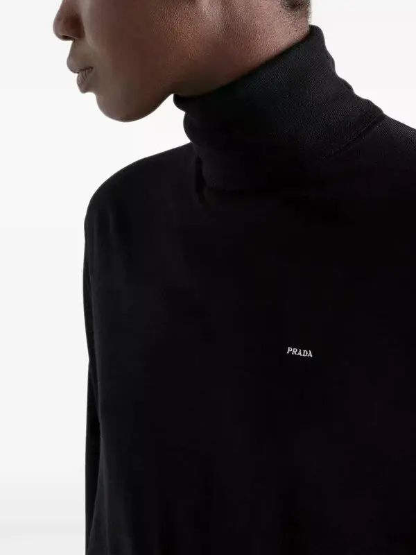 Prada Logo-detail Turtleneck Sweater