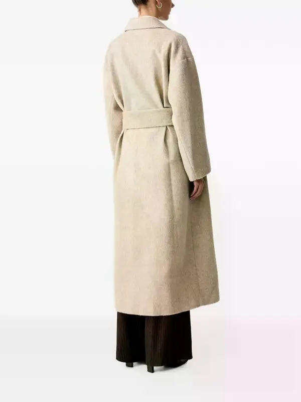 ISABELLE BLANCHE Fringe-trimmed Belted Coat