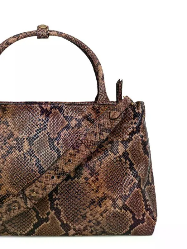 GIANNI CHIARINI Amal Snake-effect Leather Tote Bag
