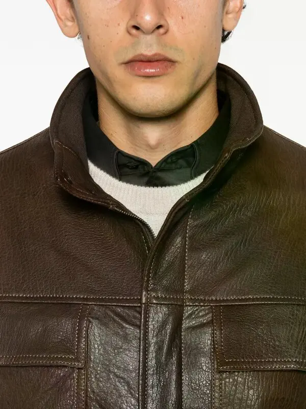 SALVATORE SANTORO Panelled Leather Jacket